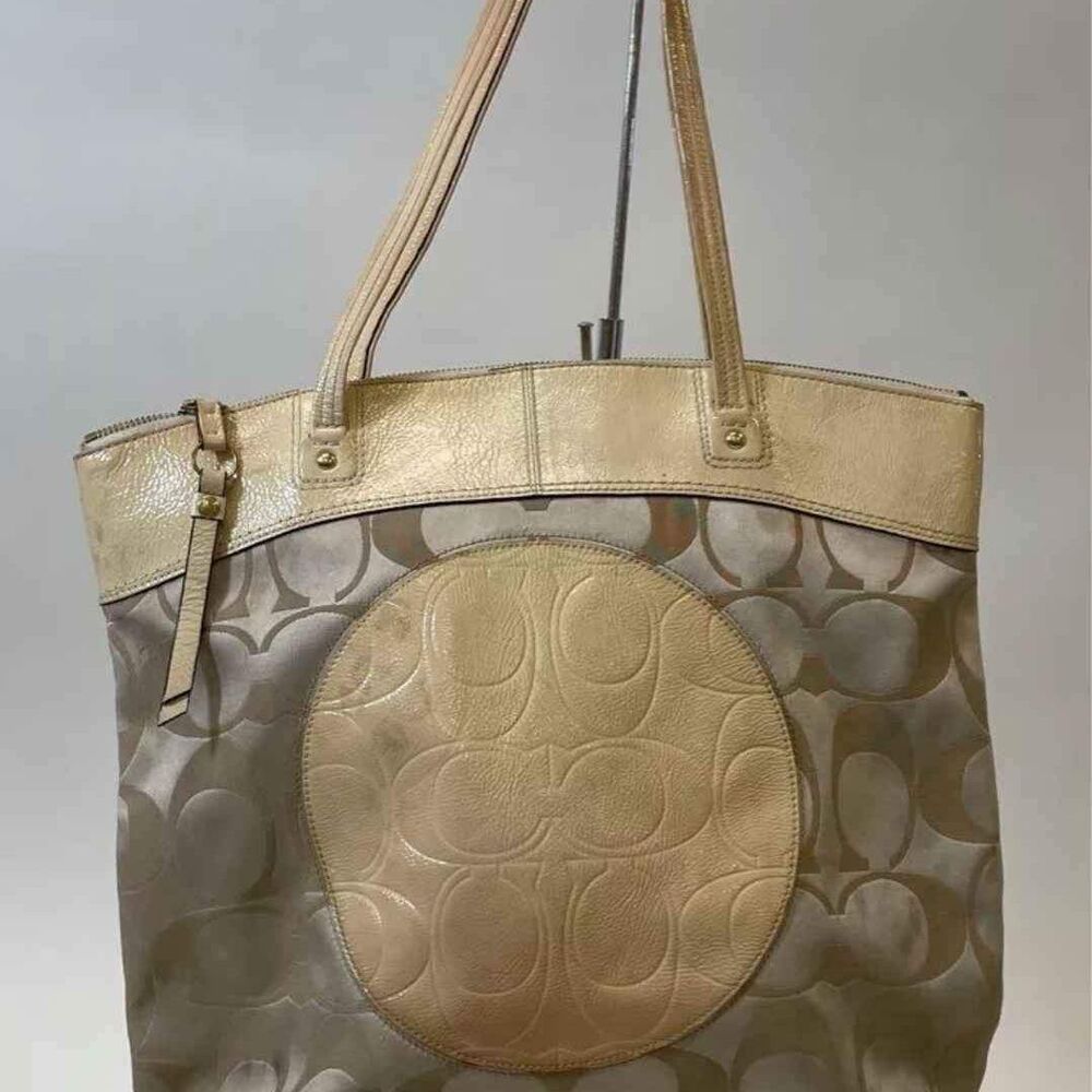 Coach Designer Laura Signature Yellow Tan Tote Purse … - Gem